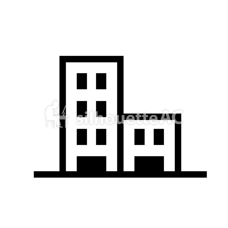 Gratis Siluet Vektor : Icon Apartemen Ilustrasi Kantor Gedung ...