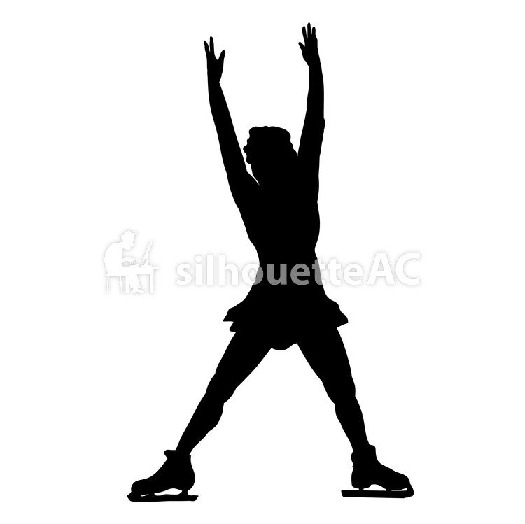 Gratis Siluet Vektor : Sepur es Atlet Ilustrasi Olimpiade Skating ...